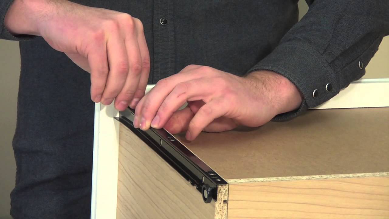 Nexera Support: Install a Metal Slide on a Drawer Side Panel - YouTube