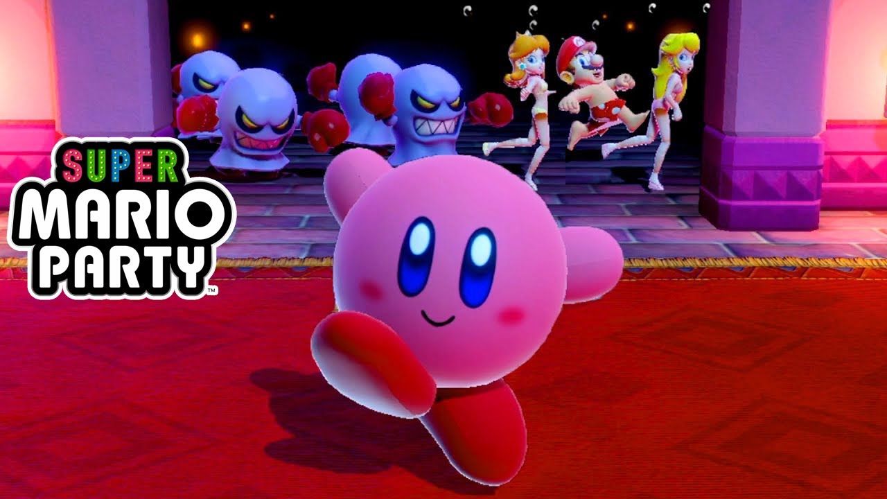 Super Mario Party - Best Minigames - Kirby vs Mario vs Daisy vs Peach ...