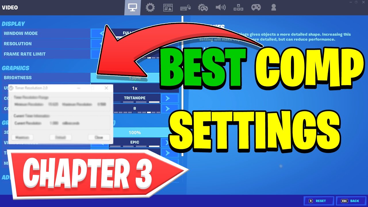 These are the BEST Competitive settings in Fortnite Chapter 3 (Boost ...