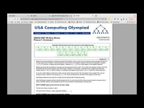 USACO 2021 US Open Bronze - Acowdemia 1 - YouTube