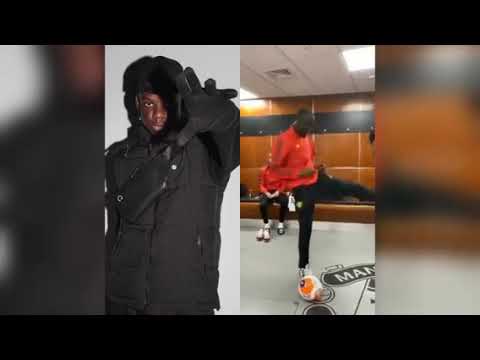 Manchester united player Paul pogba  and Bailly dance to rema new jaw, bursting zanku dance move.