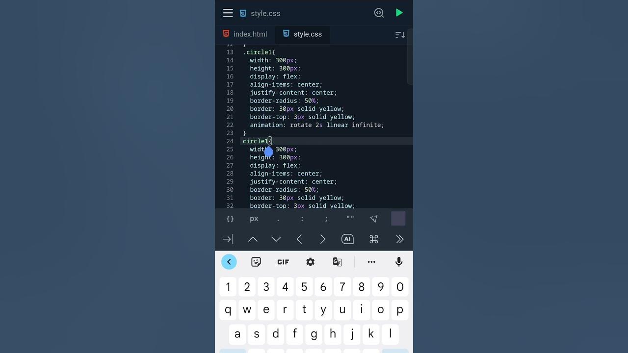 Circle ⭕ Html Css Rotate Coding Frontend Developer Programming