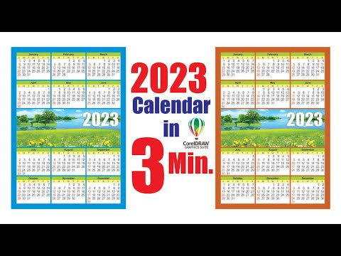 Easy 2023 Calendar Design in CorelDRAW | Calendar Design Tricks ...