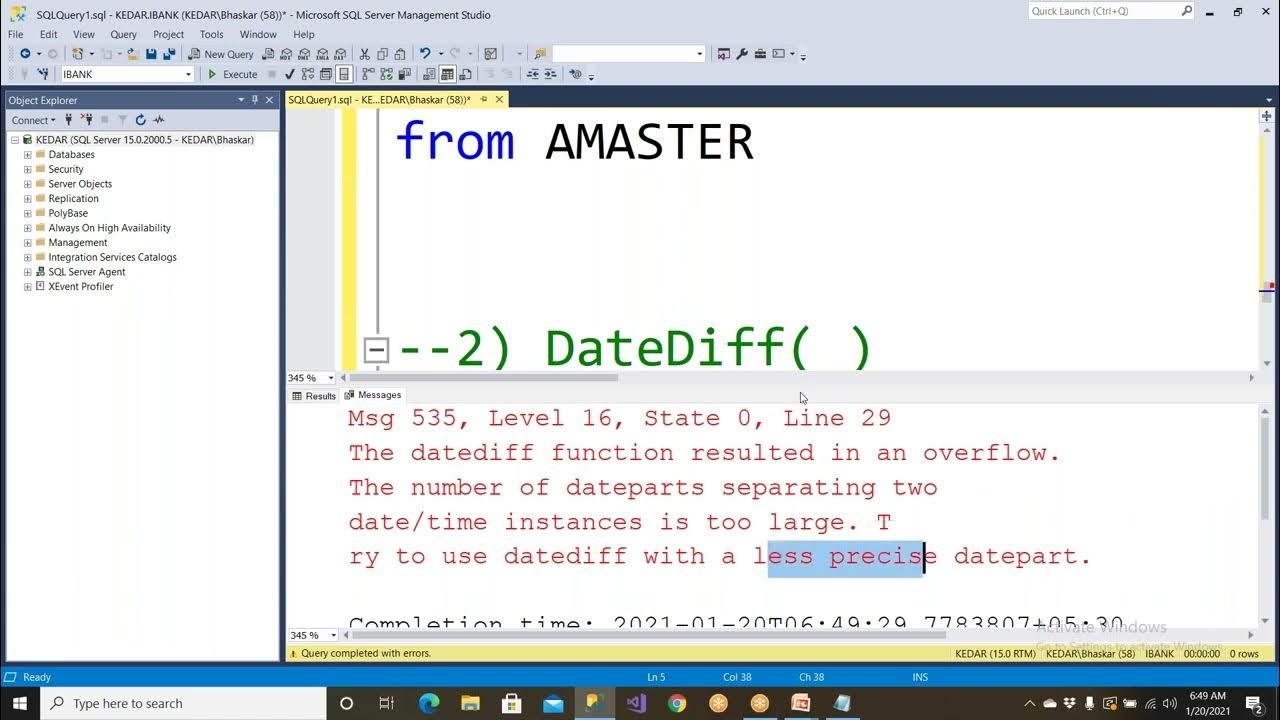 21 SQL Server Date and Time Functions Part1 - YouTube