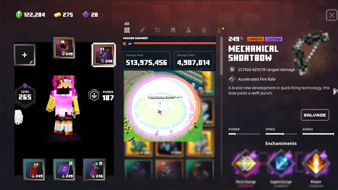 Trying To Make The Best Bow Focused Loadout!!! Minecraft Dungeons - YouTube