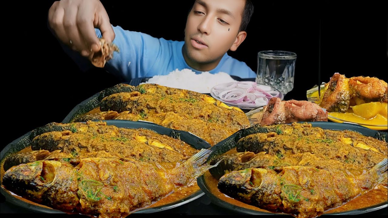 EATING SPICY FISH CURRY & RECIPE - YouTube