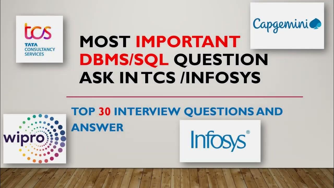 Most Important DBMS/SQL Questions Answers asked in TCS/Infosys | Top 30 ...