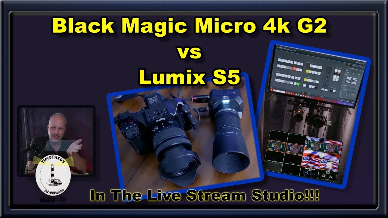 The Black Magic Micro 4k G2 vs Lumix S5 In The Live Stream Studio - YouTube