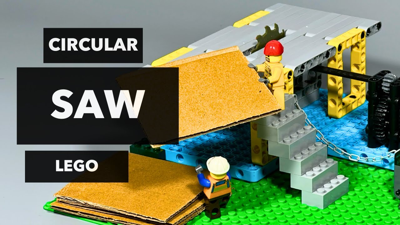 LEGO Circular Saw: Cardboard Cutting - YouTube
