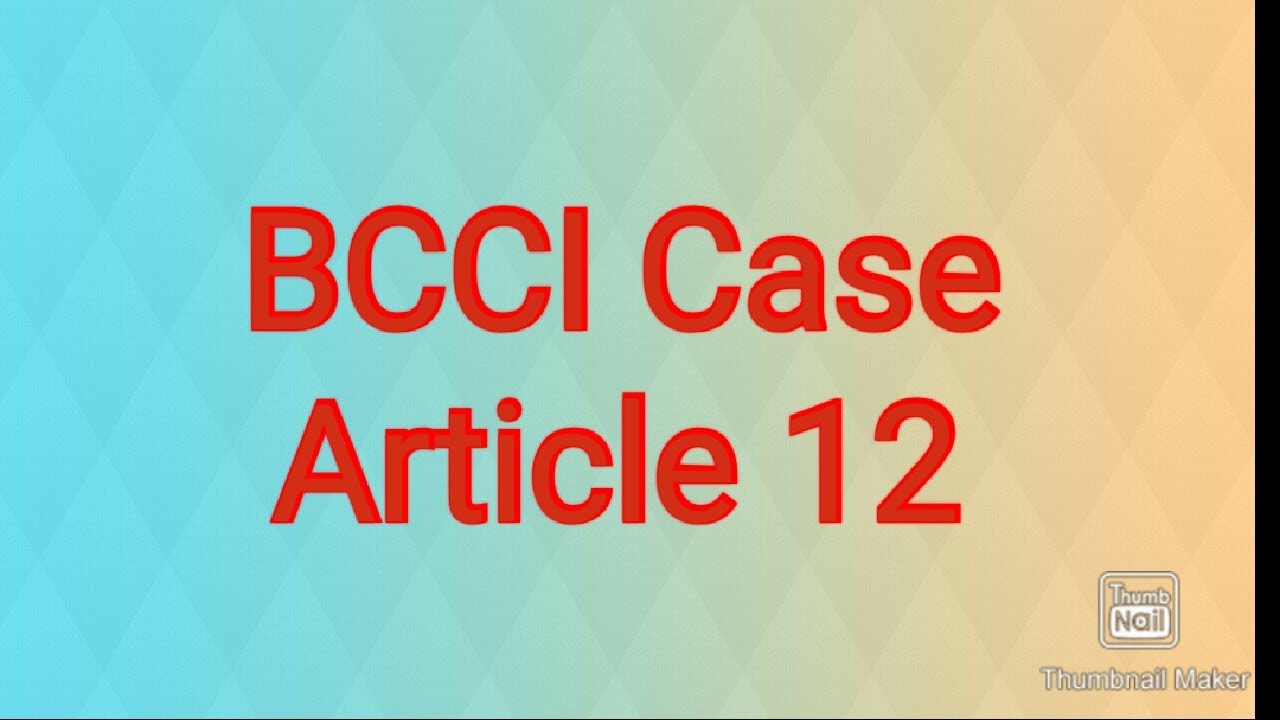 BCCI case || article 12 || Fundamental Rights || lec 3 - YouTube