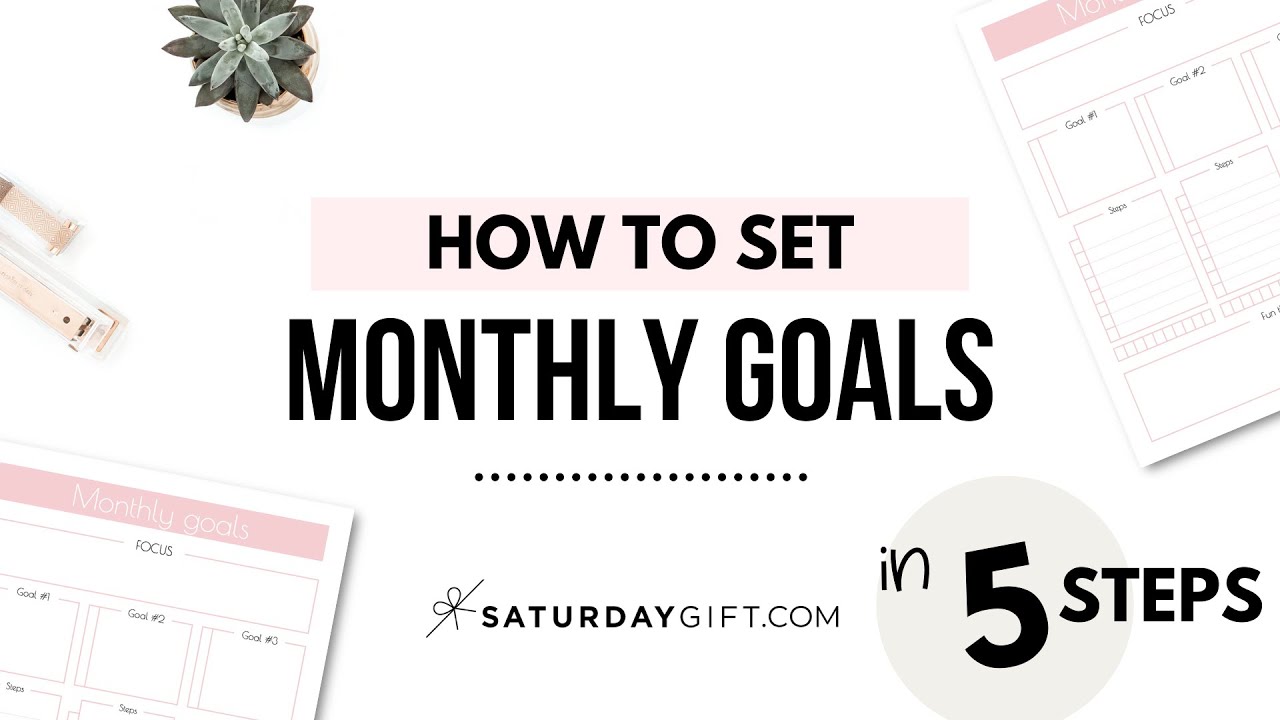 How to Set Monthly Goals + Printable Monthly Goals Mini Planner - YouTube