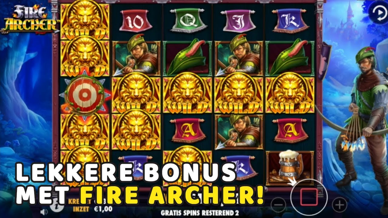 Fire Archer Bonus Start met Level 5 - Eindelijk een Leuke Win! - YouTube