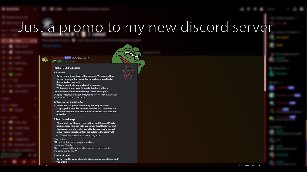 This is just a promo to my new discord server - YouTube