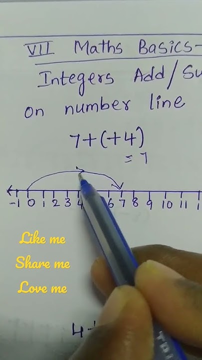 7th maths basics-7|adding and subtracting integers on number line - YouTube