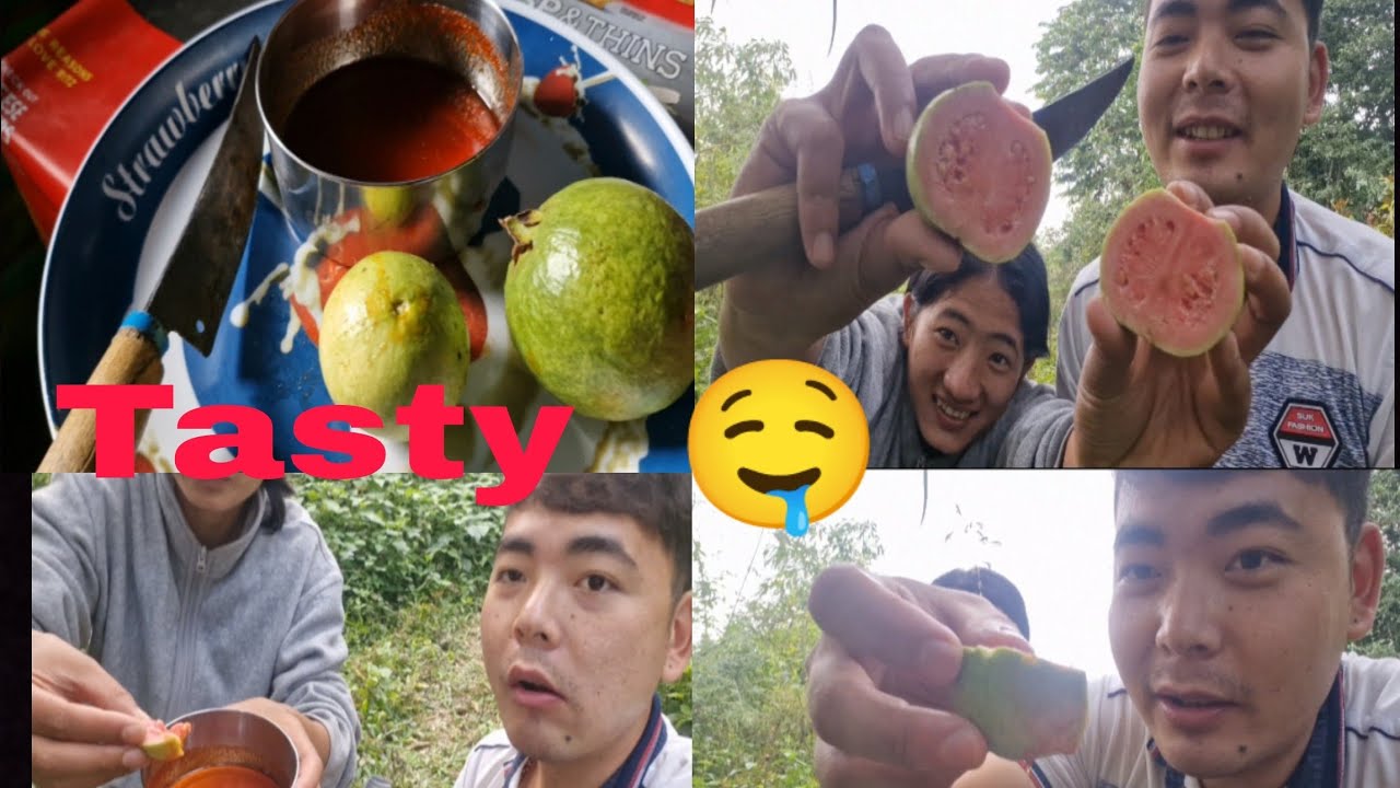 Tasty Tasty Ambak (Guava)🤤😋Heavy mitho//Ambak chornu goyum baini ra mo😆 ...