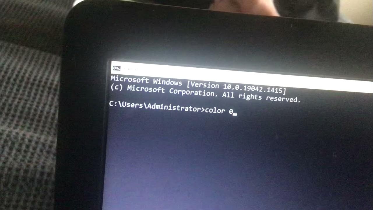 Color command in cmd/command prompt/batch - YouTube