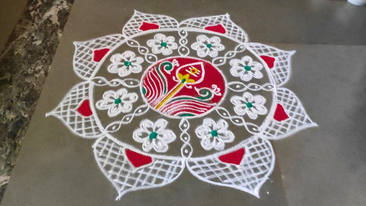 Panguni Uthiram special Vel kolam | Padikolam for Murugan | Easy ...