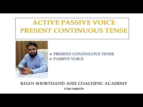 Active Passive Voice | Present Continuous Tense | Conversion to Passive ...