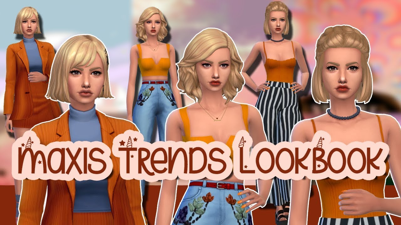 LOOKBOOK MAXIS MATCH - TRENDS 2019 || The Sims 4 (+DOWNLOADS) - YouTube