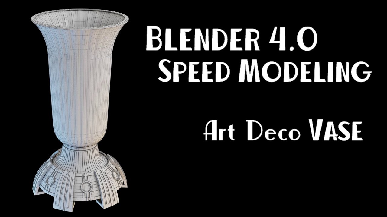 Art Deco Vase 03 - Blender 4.0 Speed Modeling - YouTube