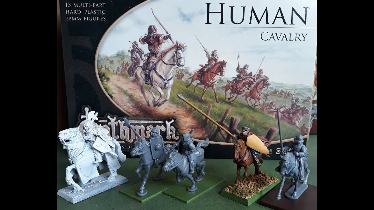 Oathmark Human Cavalry Kit Contents and Scale Comparison - YouTube