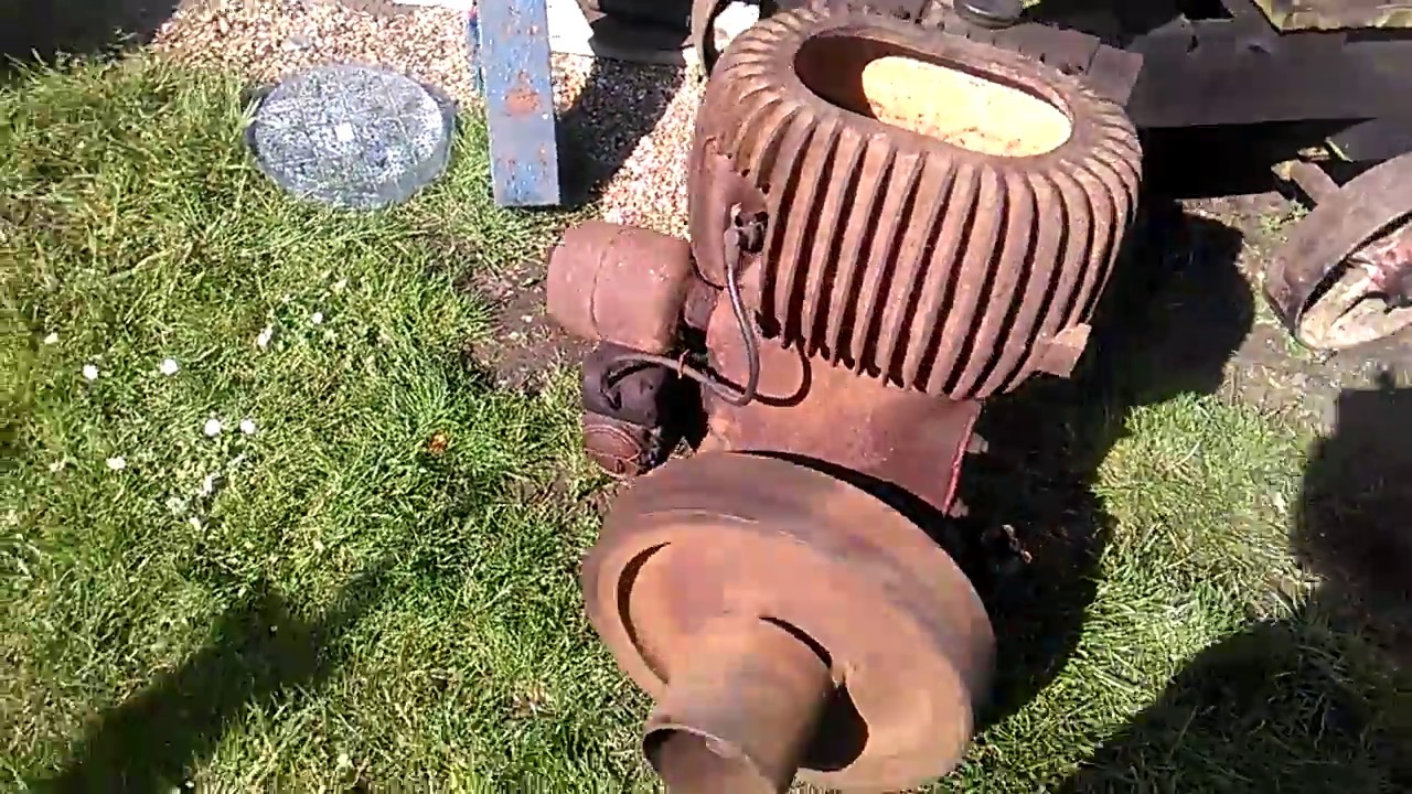 Rusty Relics Wolseley WD2 petrol stationary engine first run after 30 ...