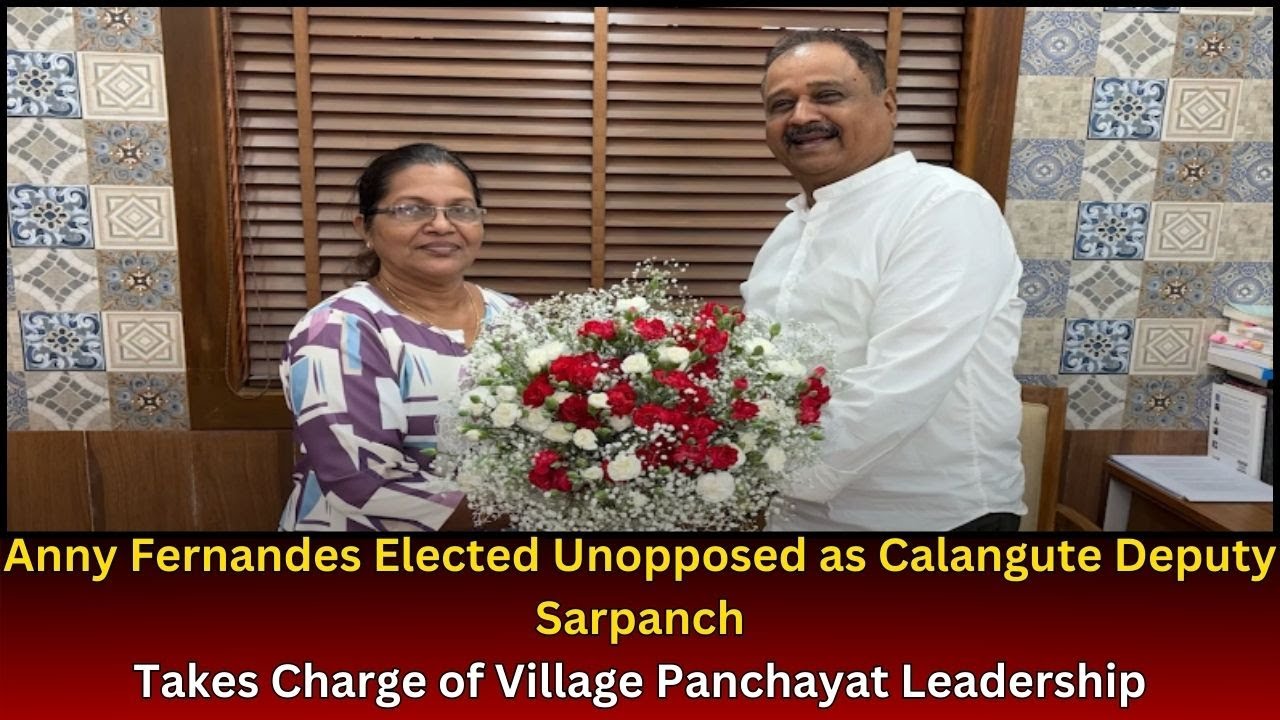 Anny Fernandes Elected Unopposed as Calangute Deputy Sarpanch - YouTube