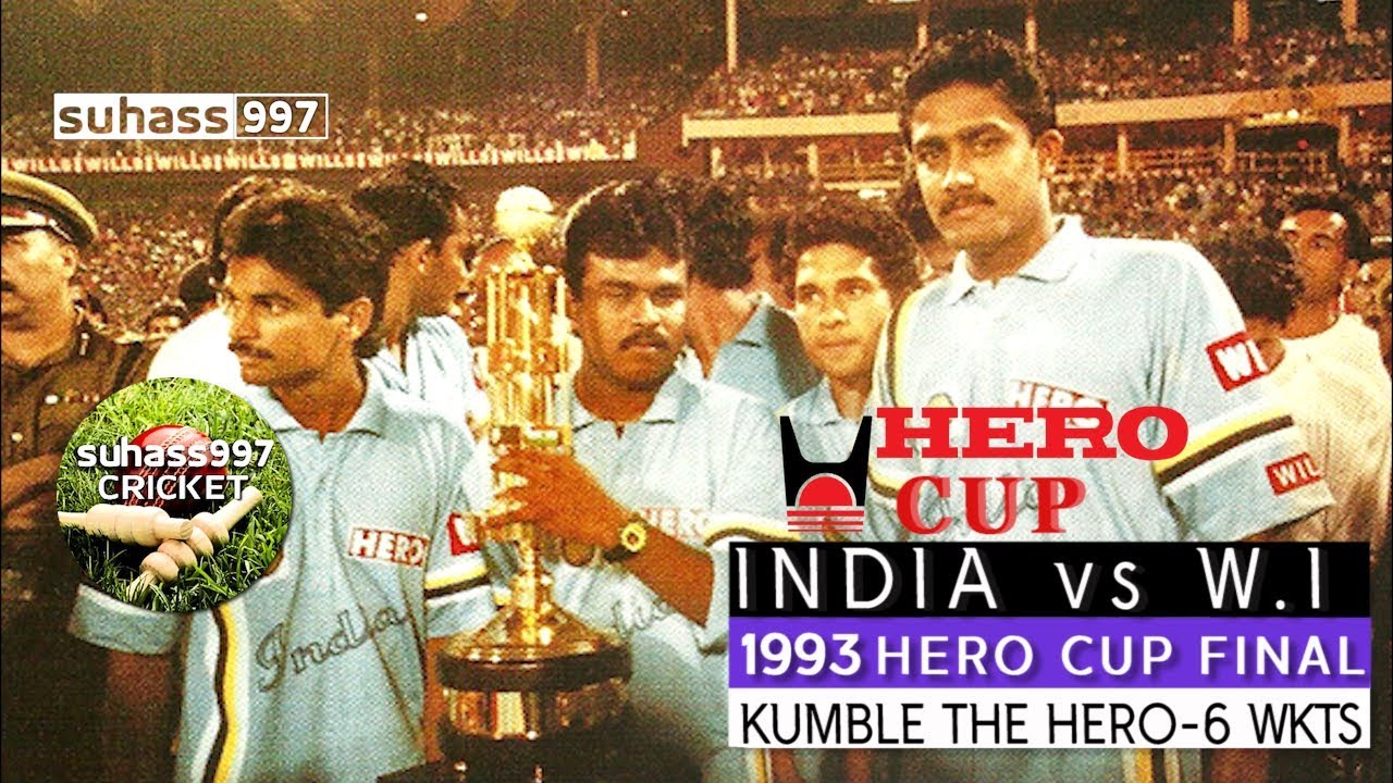 (HQ) HERO CUP FINAL 1993 INDIA VS WEST INDIES HIGHLIGHTS *Famous win ...