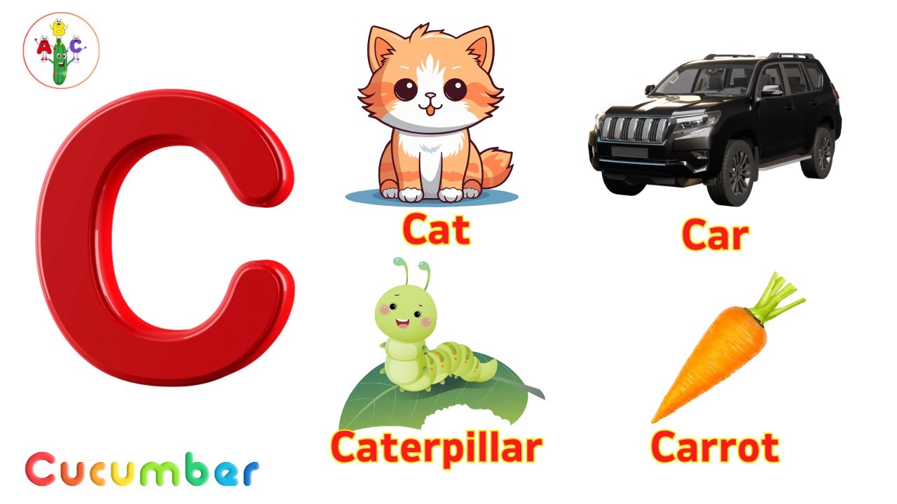 ABC Phonics Song for Kids | Learn the Letter C | Cat, Car, Caterpillar ...