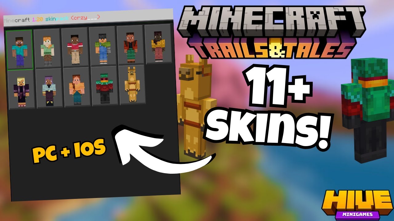 Minecraft TRAILS AND TALES skin pack 1.20 (PC+IOS) - YouTube