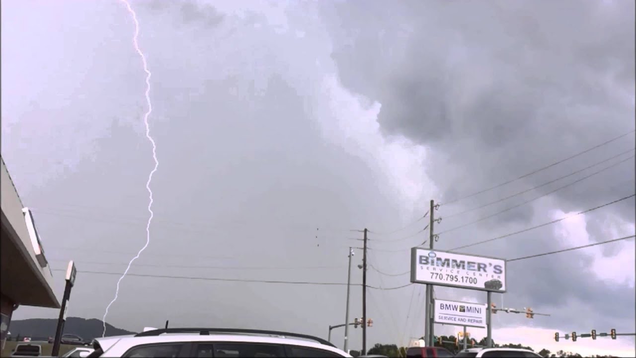 Lightning strike Slow motion 240FPS - YouTube