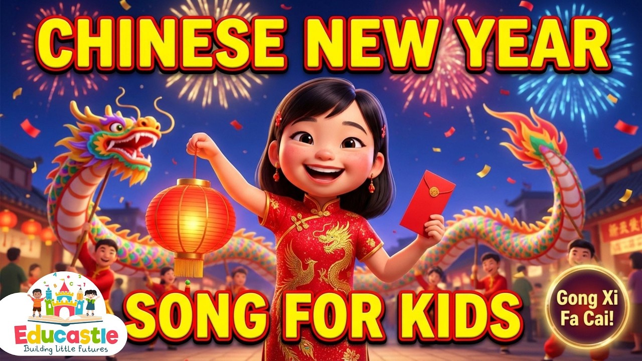 Chinese New Year Song for Kids | Lunar New Year Celebration | Nursery ...