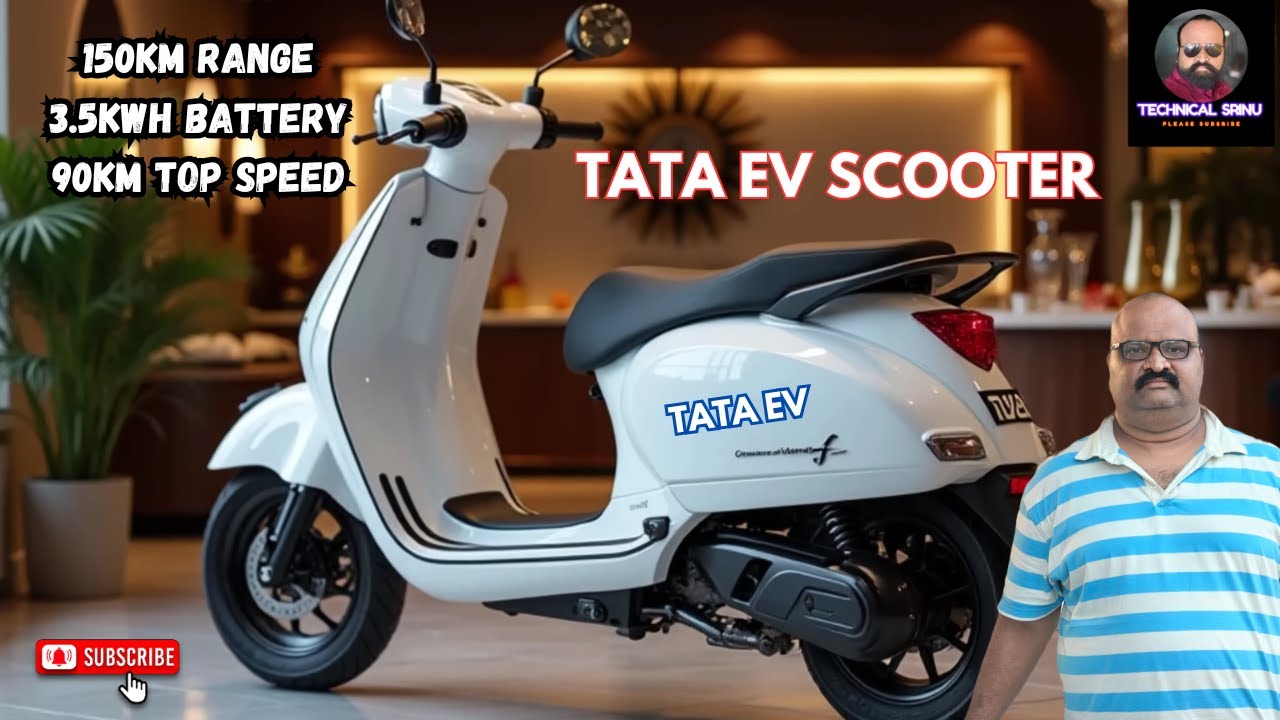 ⚡2025 TATA EV SCOOTER REVIEW ⚡150KM RANGE🔥 90KM TOP SPEED| Technical Srinu🙏🙏🙏 - YouTube