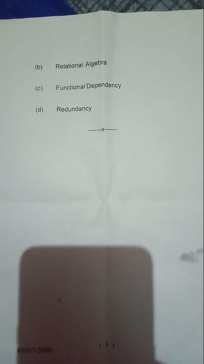 Database Management system | DBMS | BCA 3rd Semester 2021 Questions ...