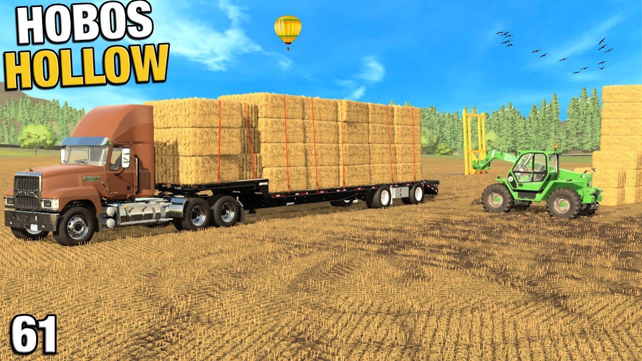 BUILDING A NEW SHED AND LOADING BALES Hobos Hollow X4 FS22 Ep 61 - YouTube