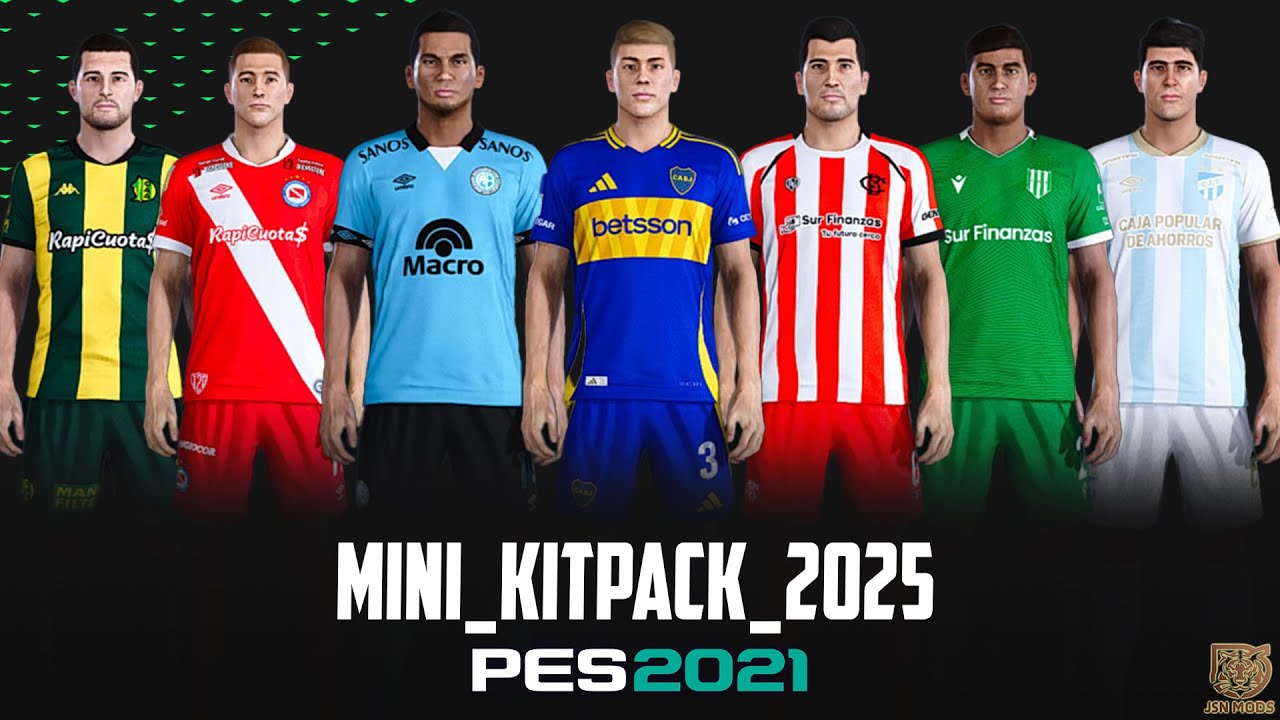 "NUEVOS KITS 2025 para PES 21 | Kit Pack V1 Liga Argentina DESCARGA ...