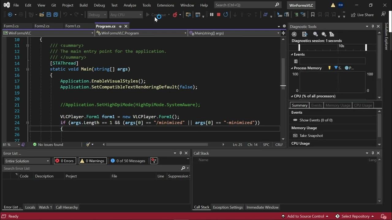 Intro to the Winforms VLC C# application - YouTube