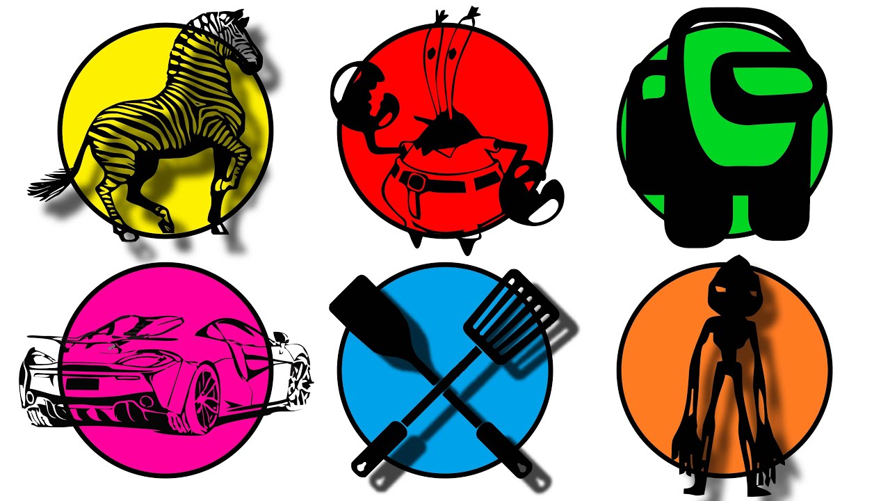 GTP Zebra, MR Crab, Among Us, Hot Wheels, Spatula, Poop Head - YouTube