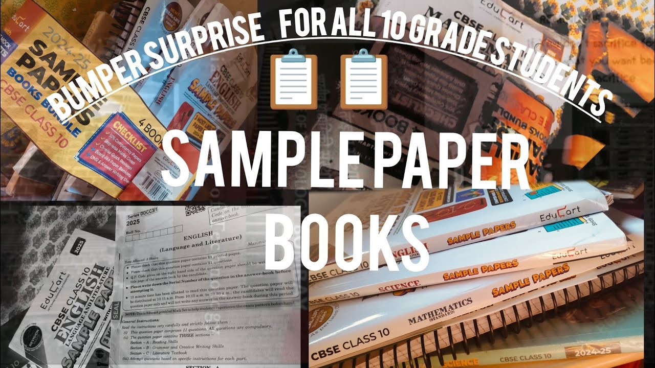 Bumper Surprise For All 10 grade students 😄😄😄 Educart Sample Paper ...