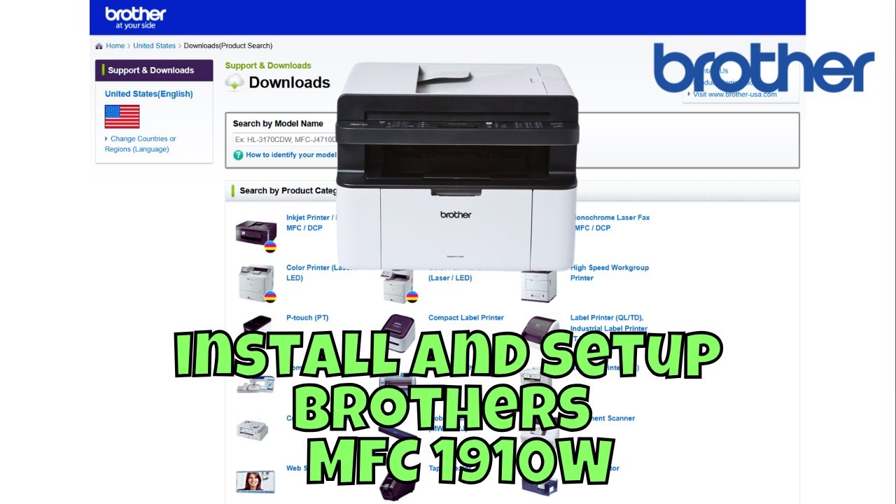 How to install And Setup Brothers MFC 1910W Printer Drivers 2025 - YouTube