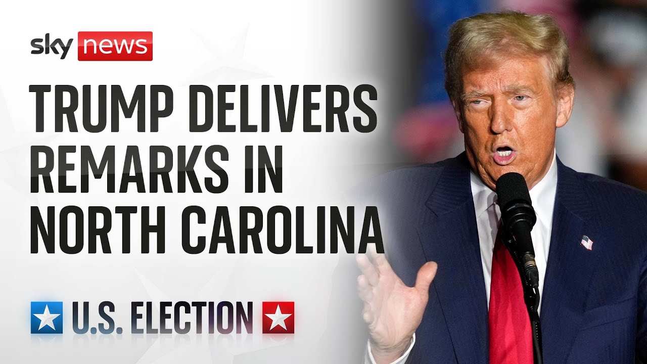 US Election: Donald Trump delivers remarks at rally in North Carolina ...