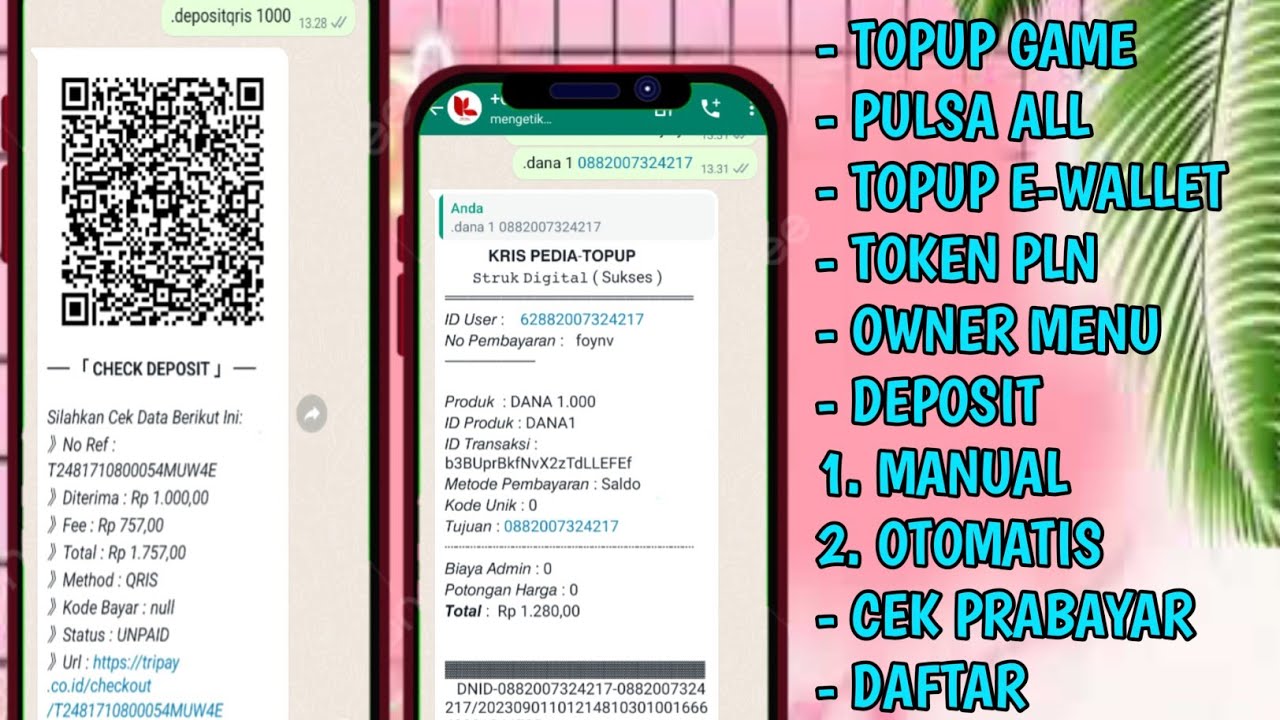 New Update Script Bot Wa Topup Ppob Digiflazz & Tripay Otomatis @krispediadigital - YouTube
