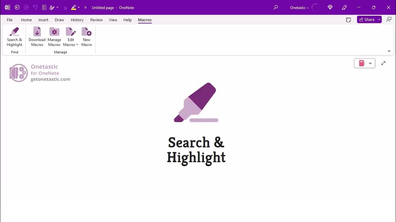 Highlight search terms in OneNote - YouTube
