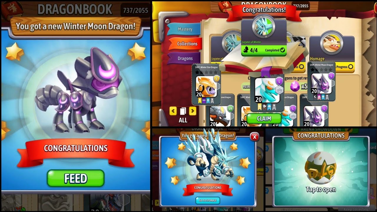 #536. Dragon city | Hatched a new Winter Moon Dragon | Completed a new ...