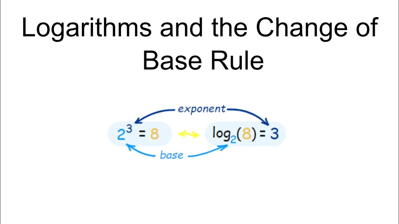 Logarithms And The Change Of Base Rule YouTube