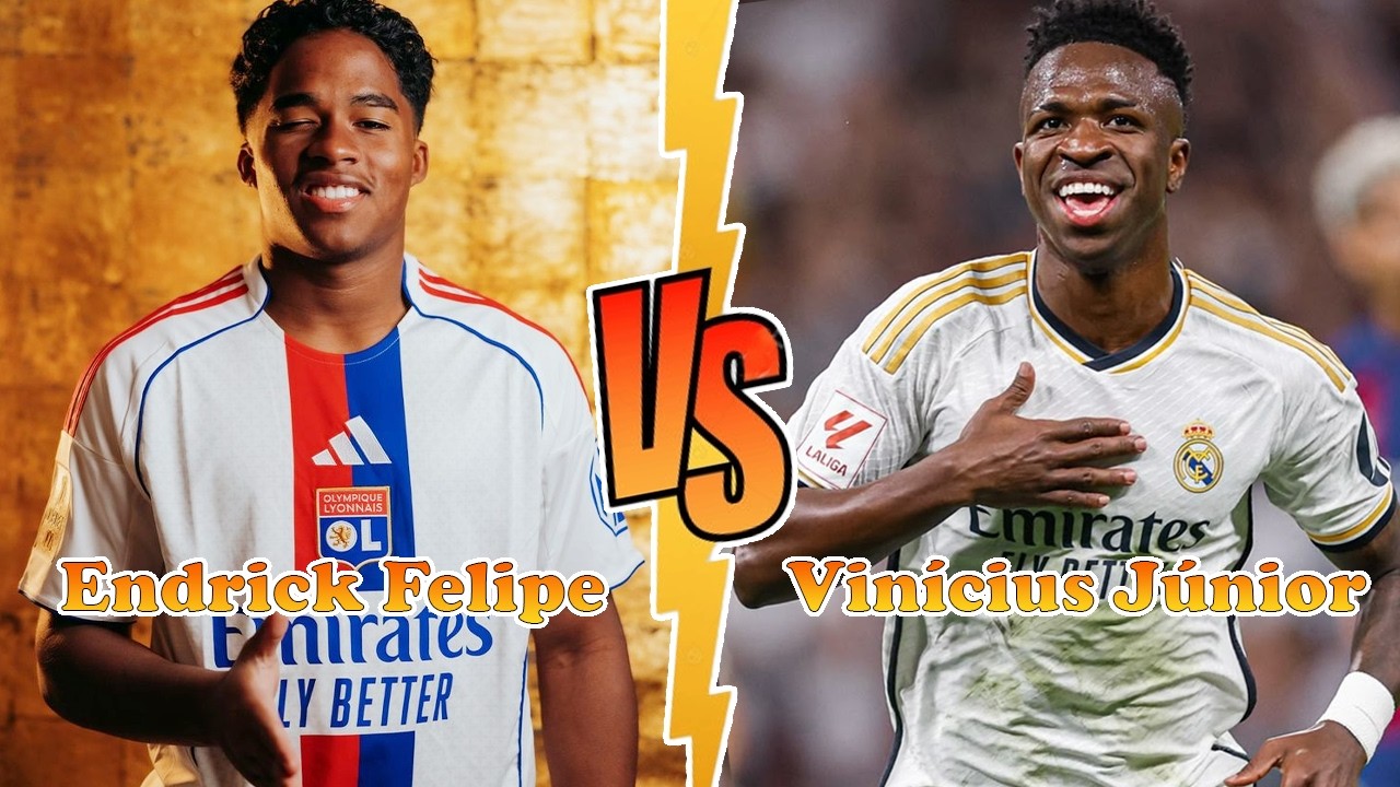 Endrick Felipe (Lyon) VS Vinícius Júnior (Real Madrid) Transformation ...