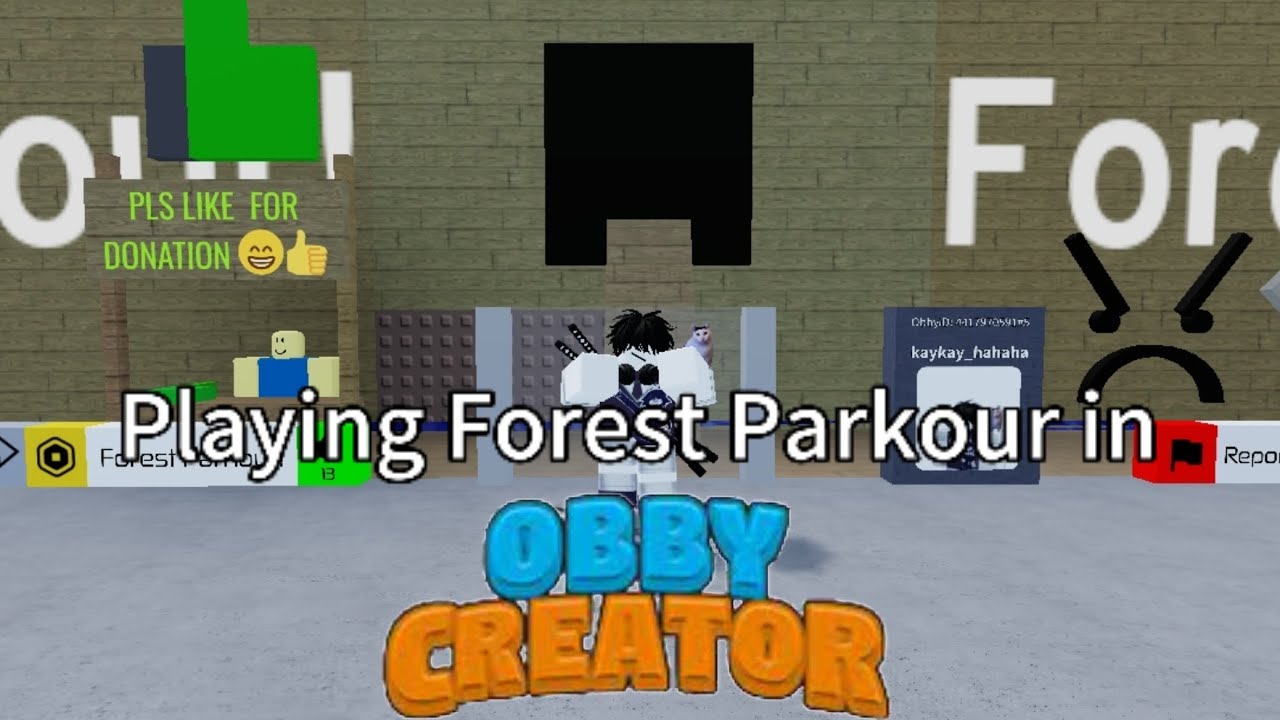 Playing Forest Parkour in Obby Creator | Obby Creator/Roblox(read description) - YouTube
