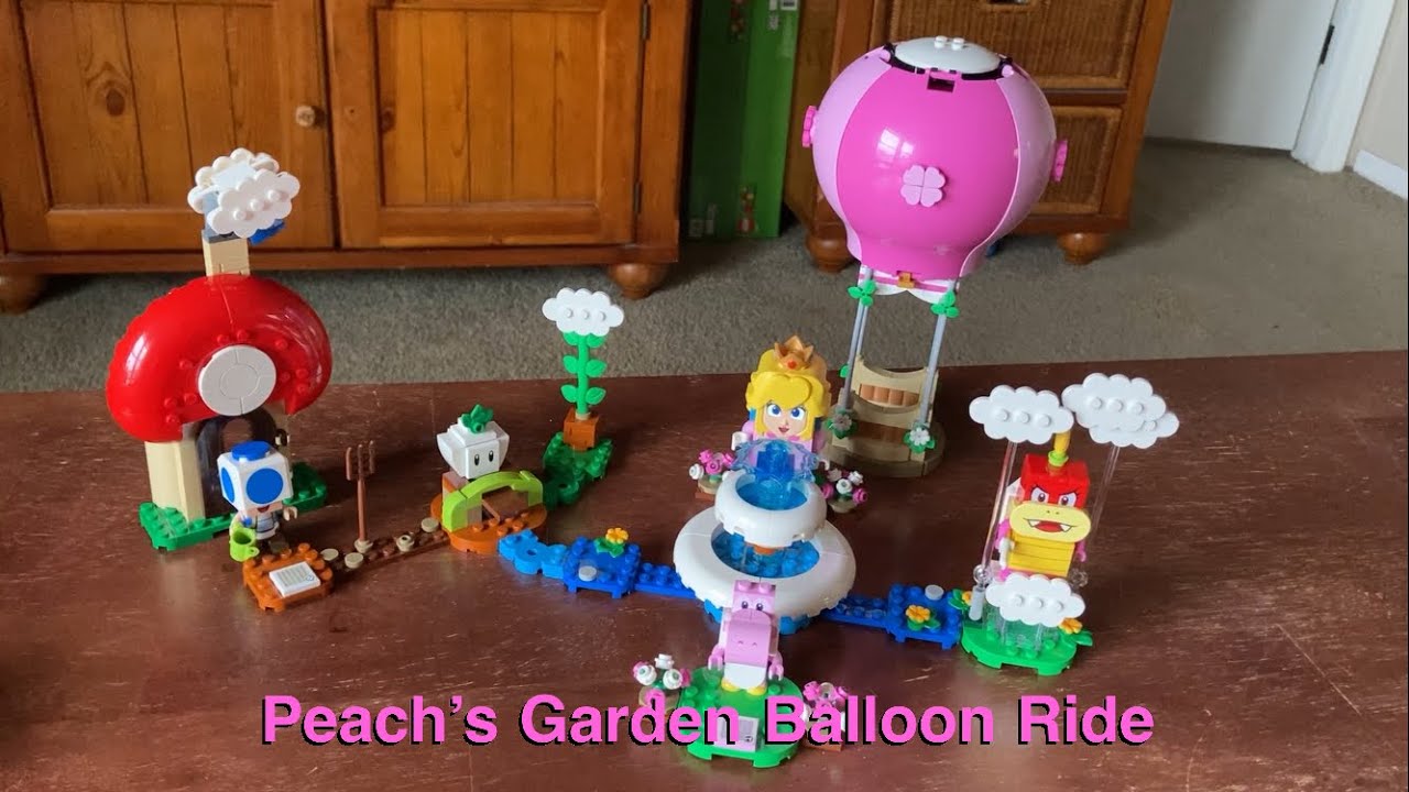 LEGO Super Mario Peach’s Garden Balloon Ride Review - YouTube