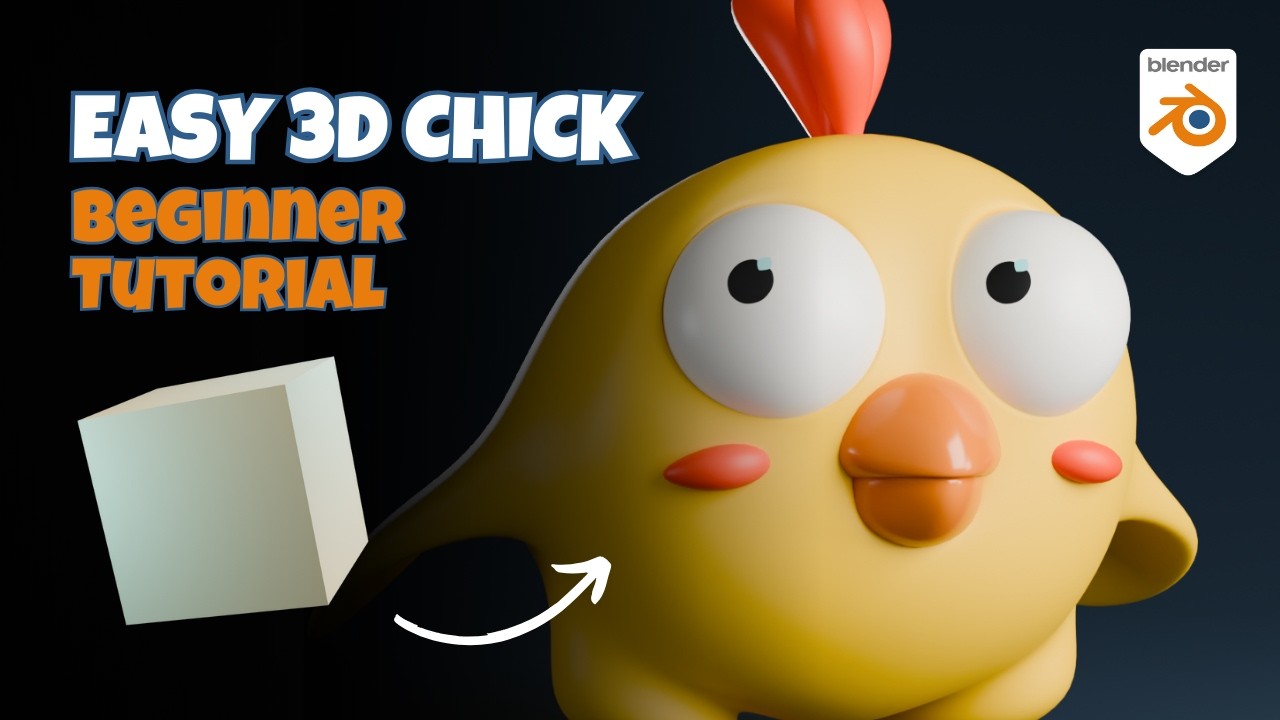 Blender for Beginners: How to Model a Cute 3D Chick - YouTube
