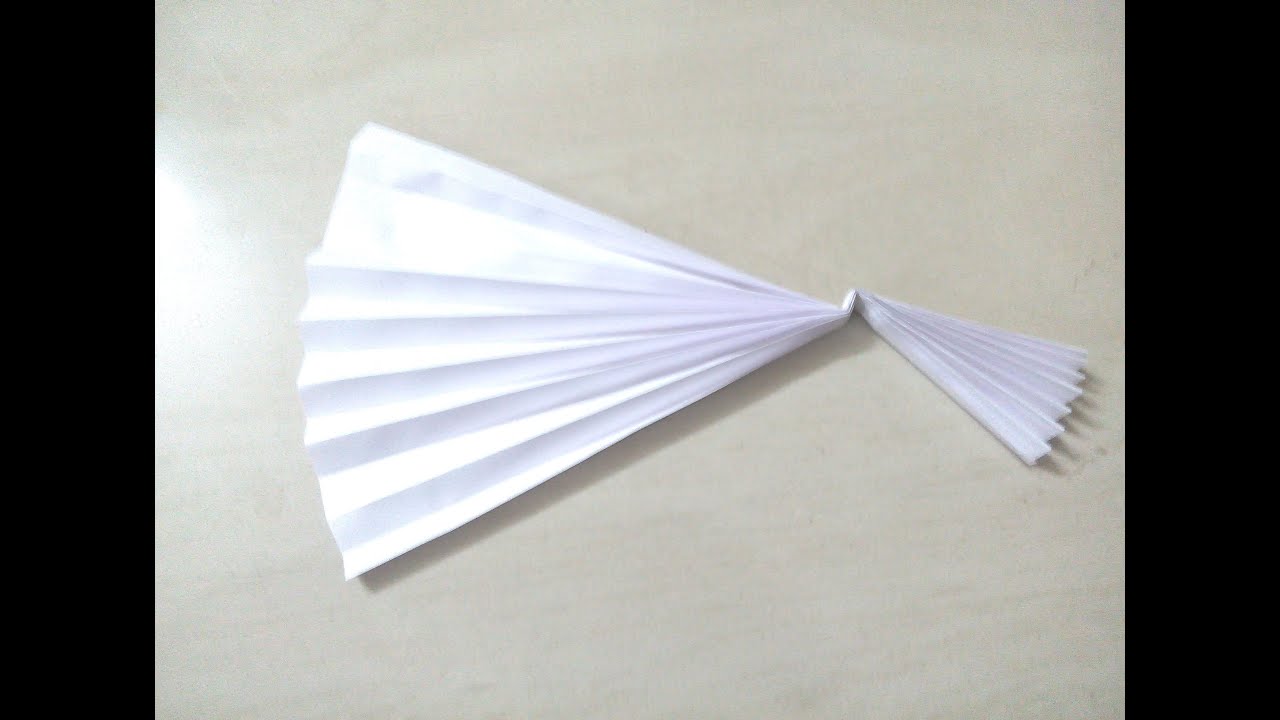 DIY: How to make paper fan- Origami - YouTube
